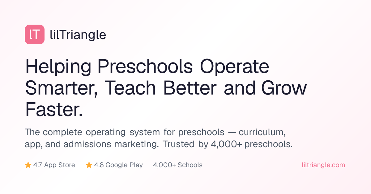 lilTriangle — The Operating System for Preschools | Curriculum, App ...